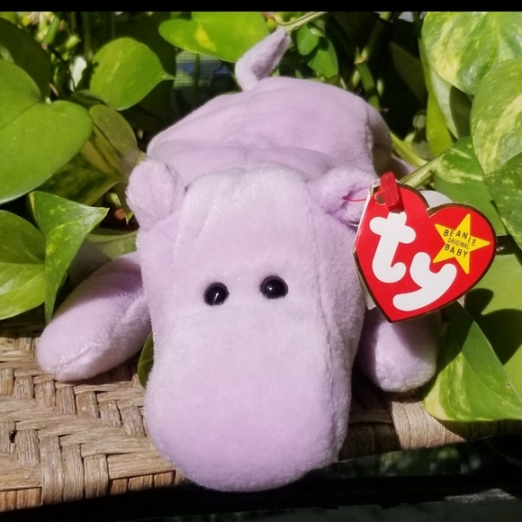 Ty | Toys | Ty Beanie Babies Happy The Hippo | Poshmark
